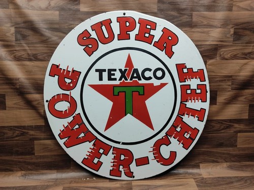 Porcelain Super Texaco Power Chief Enamel Metal Sign Plate Size 30 ...