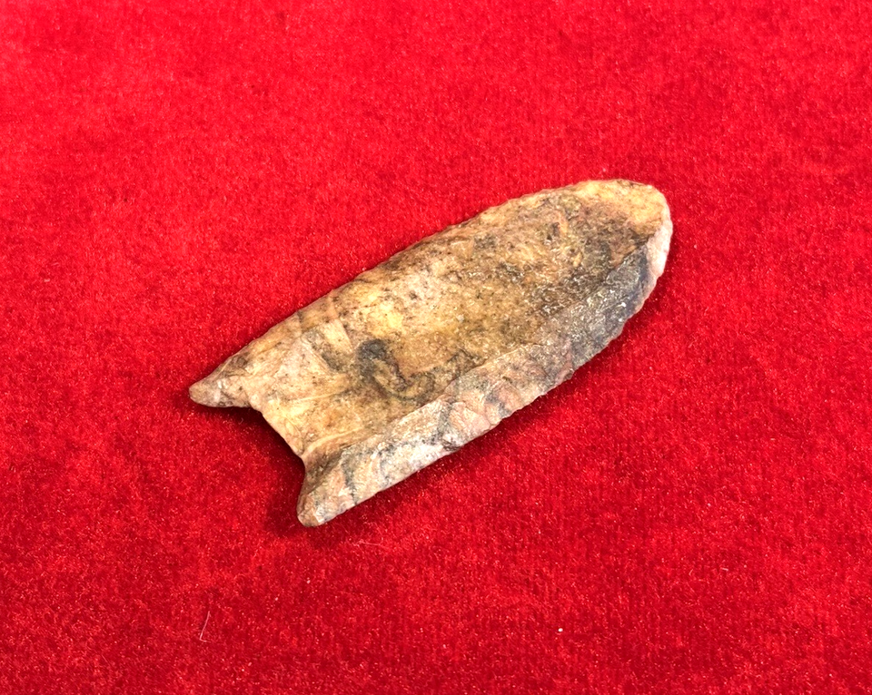 STRIKING NATIVE AMERICAN INDIAN LAVIC JASPER FOLSOM PALEO CLOVIS POINT ...