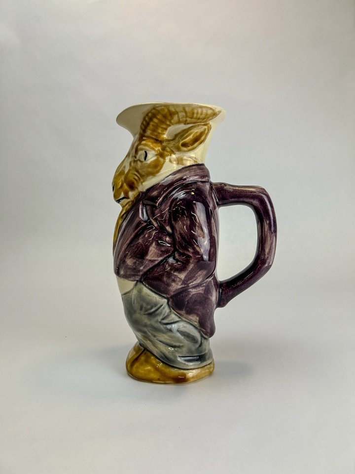 Vintage French Country Majolica Goat Pitcher - 9.2 Tall | eBay