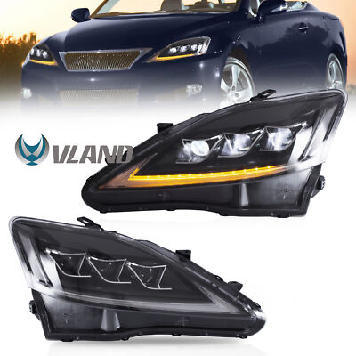 VLAND FULL LED Headlights For Lexus IS250 IS350 ISF 2006-2015 Sequential Lamps | eBay