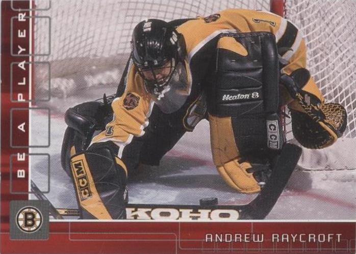2001-02 In the Game Be A Player Memorabilia - Andrew Raycroft #125 Ruby ...