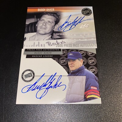Buddy Baker 2002, 2006 Press Pass Legends, Certified Autograph Cards | eBay