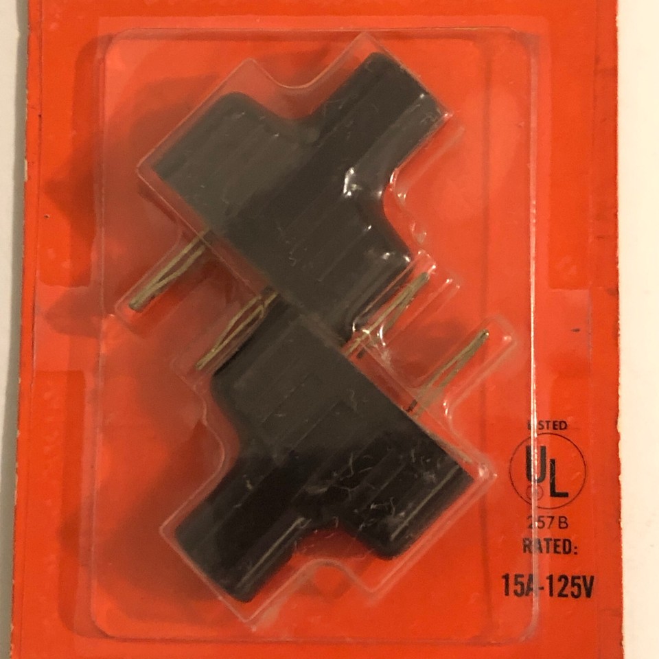 Vintage Retro Sears flat grip 2-wire electrical plug end caps 34-5718 2 ...