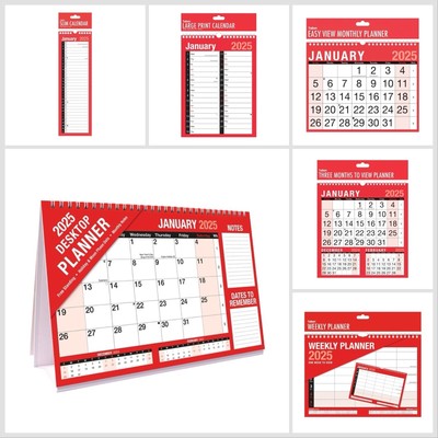 2026 Wall Calendar Slim , Large Month to View Planner, Easy View ...