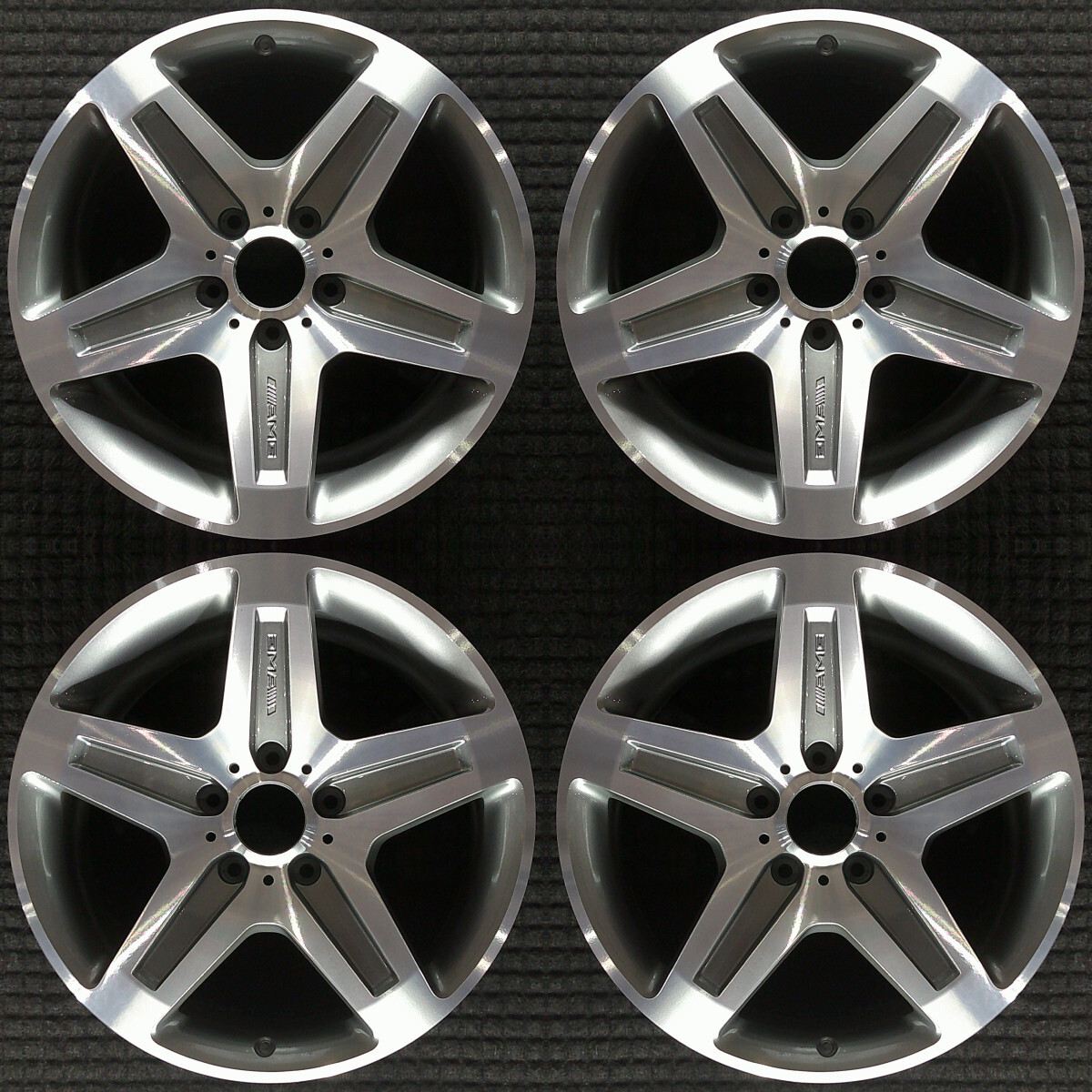 Mercedes-Benz G Class Machined w/ Gray Pockets 19" OEM Wheel Set 2009 ...