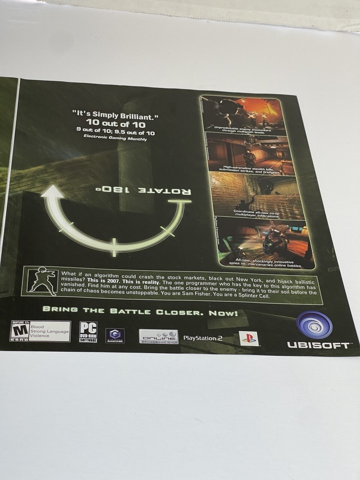 2005 Splinter Cell Chaos Theory Sam Fisher Xbox Print Ad Promo Art ...