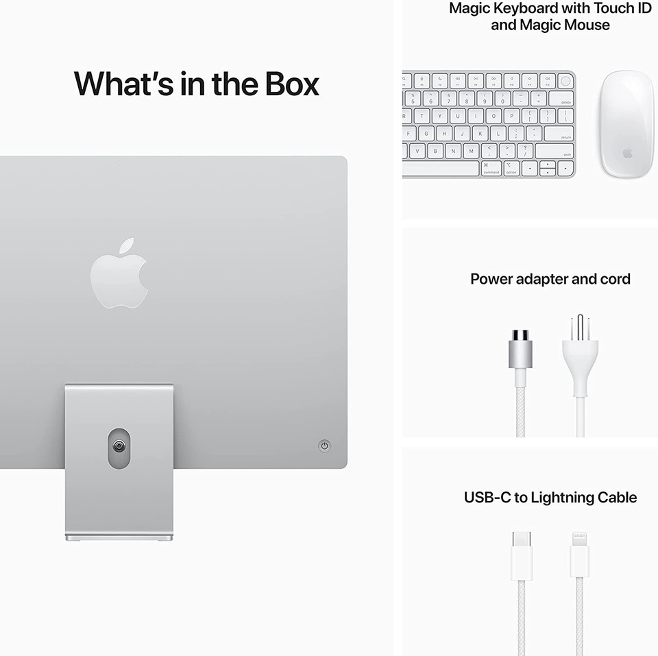 Apple iMac 24" M1 16GB RAM 1TB SSD 8‑Core CPU 8‑Core GPU 4.5K Retina ...