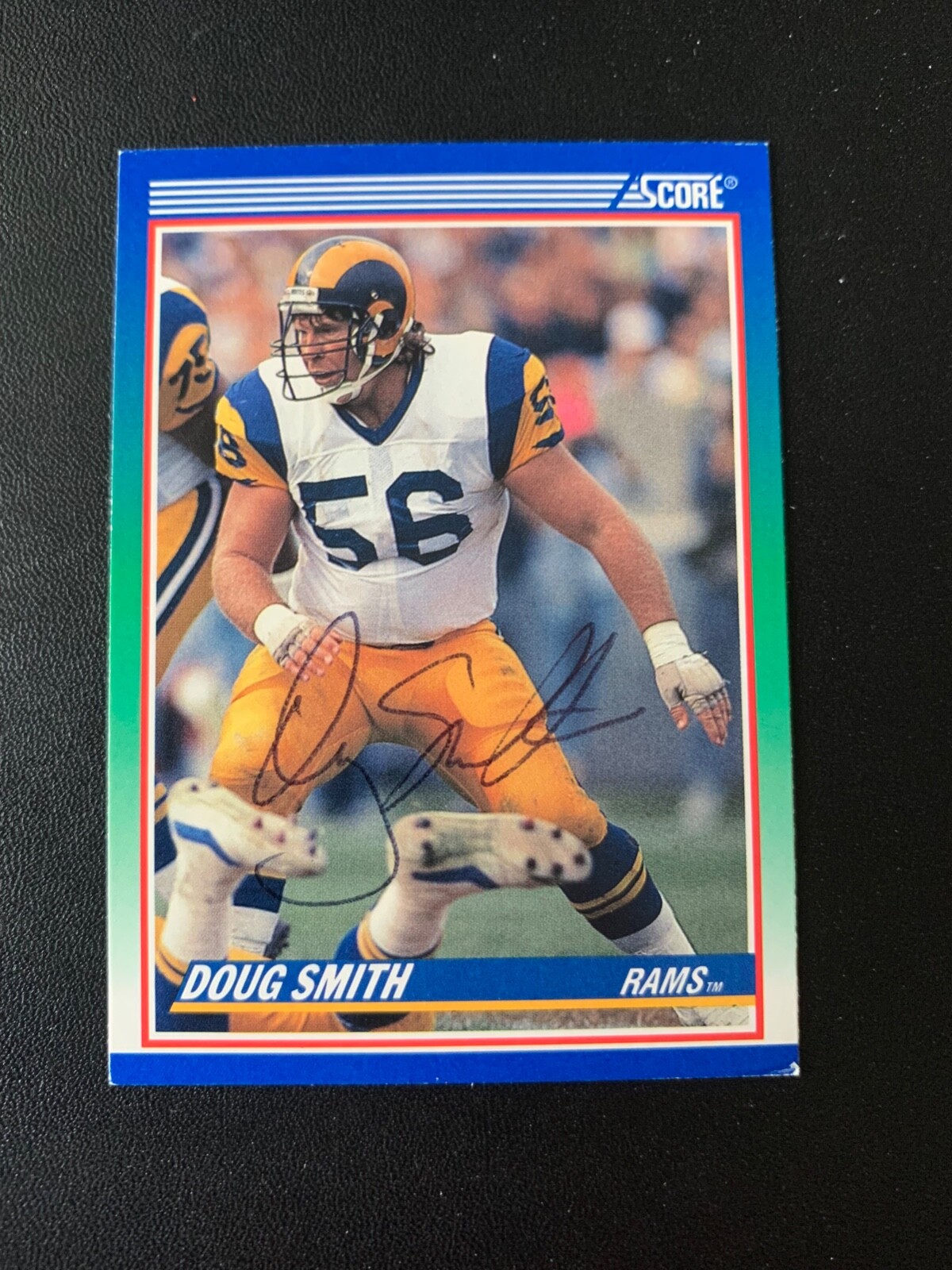 Doug Smith Signed 1990 Score #426 Card Los Angeles Rams Autograph COA ...