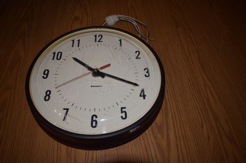 Simplex 6310-9239 13" Round Wired Synchronized Clock NEW out of box | eBay