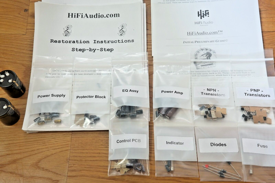 Sansui AU-D7 rebuild restoration recap upgrade kit repair filter ...