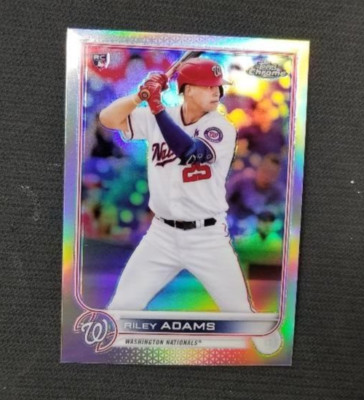 2022 Topps Chrome Baseball Riley Adams #103 Rookie RC Washington ...