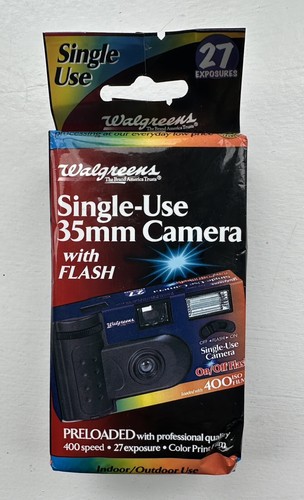 Walgreens 35mm Single-Use Camera with Flash 27 Exposures NIB EXP 01/ ...
