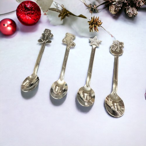 Holiday Spoon Set Of 4 Small Teaspoon Coffee Spoon Stainless Steel ...