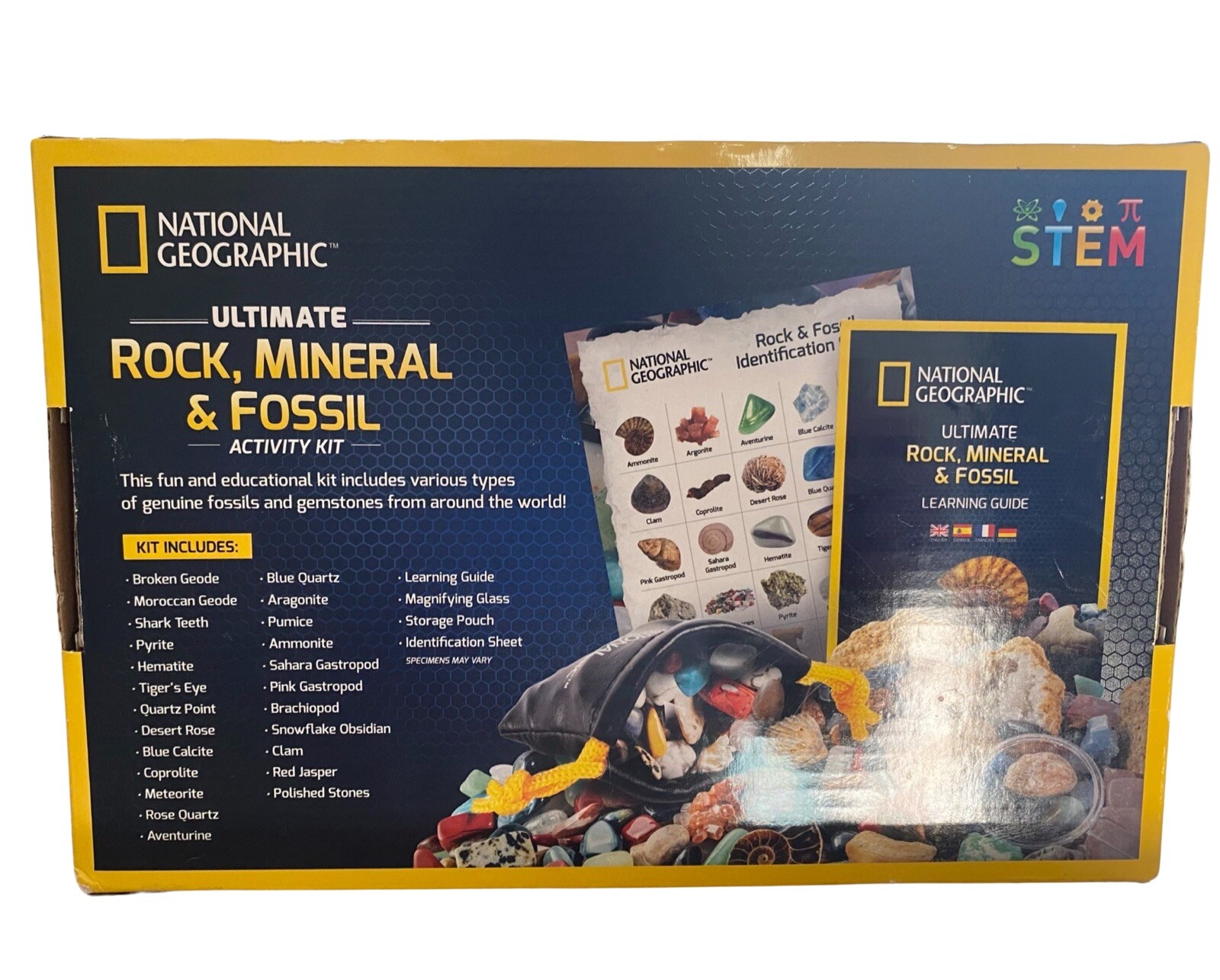 National Geographic NGRMF200 Rocks and Fossils Kit - 200 Pieces for ...
