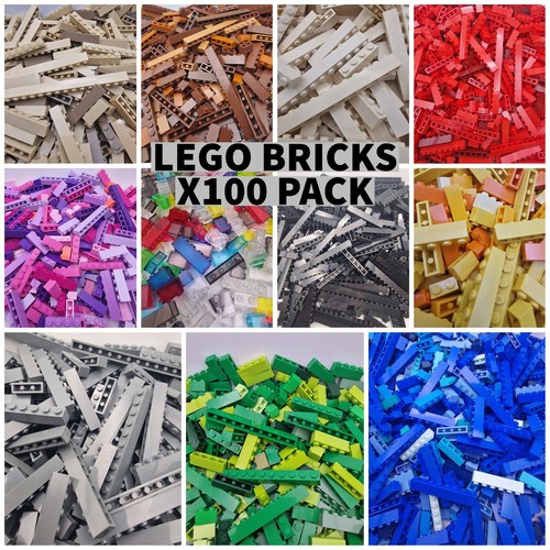 LEGO Brick Bundle x100 PACK, 1x2,3,4,6,8+ Random Basic Sizes LOT/Select ...