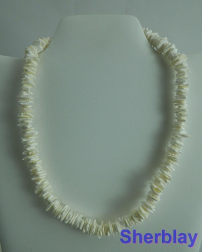 Fashion Jewelry 70s Style Faux Puka Shell Piece White Beads Choker ...