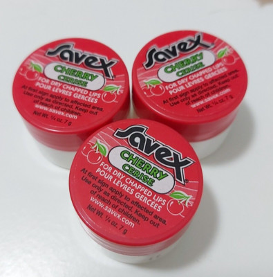 3pc Savex Lip Balm in Jar for dry & chapped lips each o.25oz / 7g ...
