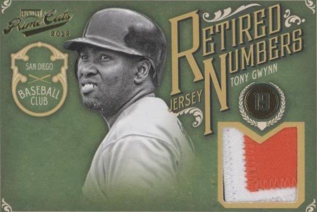 2012 Playoff Prime Cuts - Retired Jersey Numbers Tony Gwynn #18 Prime ...