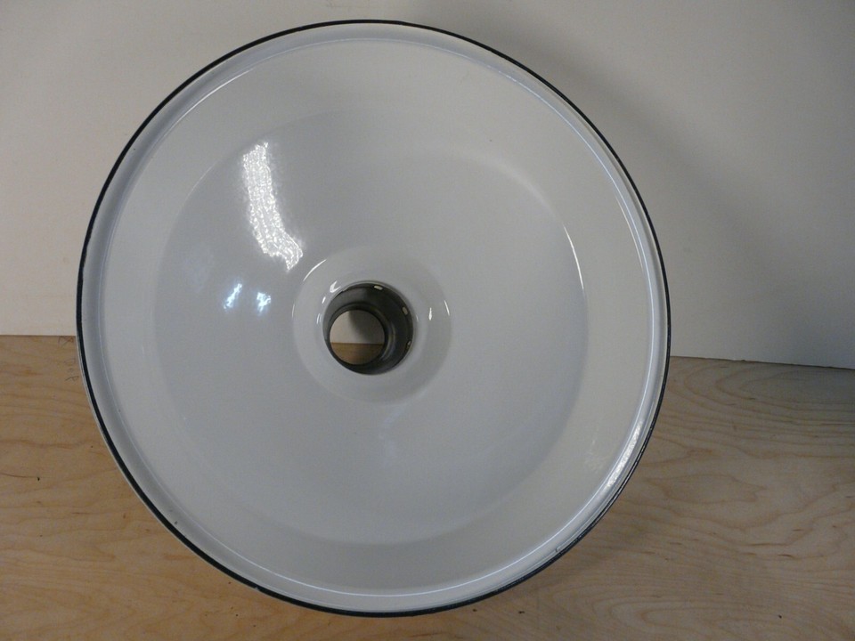 14.5" White Porcelain Enamel Lamp Shades--STEBER--VINTAGE | eBay
