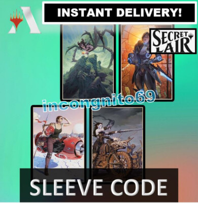 MAGIC MTG ARENA CODE CARD SECRET LAIR SLEEVES VICTOR ADAME MINGUEZ ...