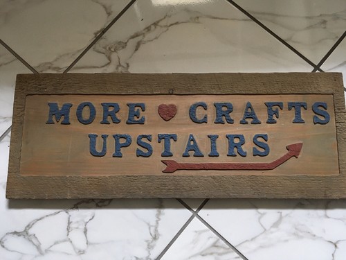 VINTAGE “MORE CRAFTS UPSTAIRS” WOOD SIGN COUNTRY GENERAL STORE SHOP | eBay