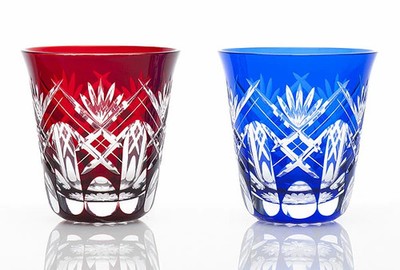 Edo Kiriko Shochu Rock Glass Cut Glass Glassware Kenyari Sumida Edo ...