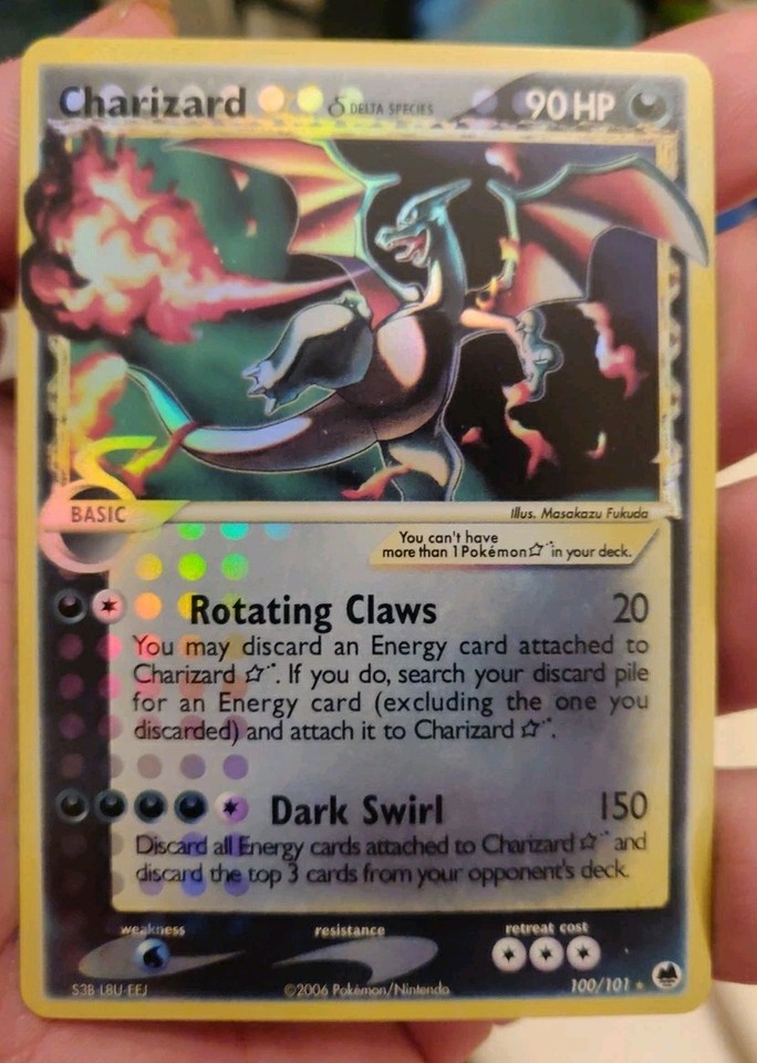 Handmade*High Quality,Delta Species Charizard#100,1to1 Display Card | eBay