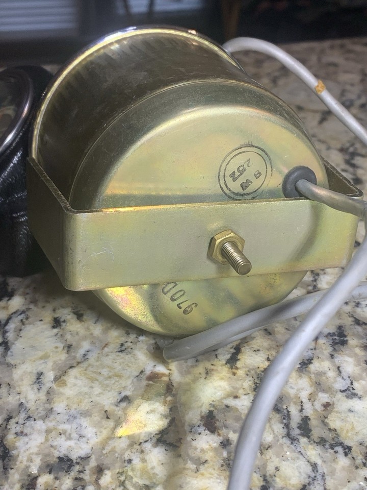 SW Stewart Warner Oil Pressure Gauge Gage Amperes Green Line Vintage ...