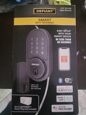 Defiant SMART WIFI Deadbolt w/ Bluetooth 1007 769 036 Aged Bronze BRAND ...