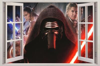 STAR WARS Kylo Ren 3D Window View Decal Graphic WALL STICKER Art Mural ...