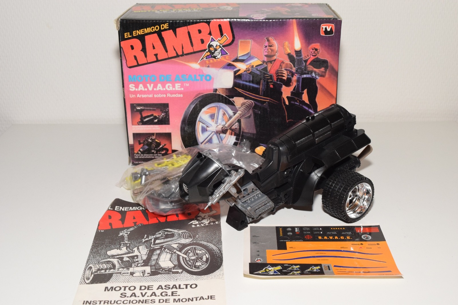 JOCSA RAMBO S.A.V.A.G.E. MOTO DE ASALTO MOTOR BIKE MINT BOXED RARE RARO ...