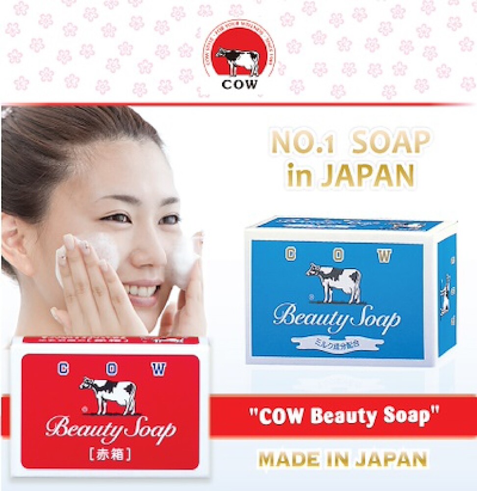 Bath and Body Soap Cow Brand Milk Beauty Red Blue Box Bar Japan ...