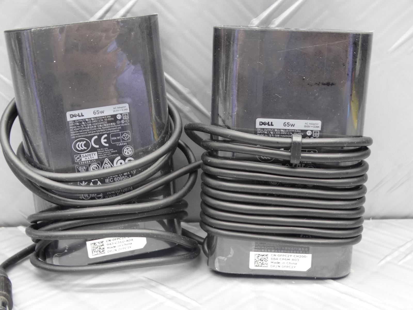 Dell 65W AC Power Adapter Genuine 19.5V 3.34A HA65NM130 (Lot of 2 ...