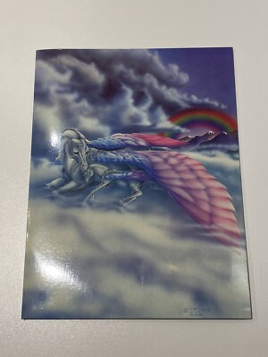 Vintage 80's Susan Sue Dawe Unicorn & Child Mead Portfolio Notebook ...
