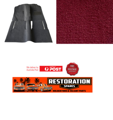 HILLMAN HUNTER 1967-1974 DARK RED PLUSH FRONT & REAR MOULDED CARPET | eBay