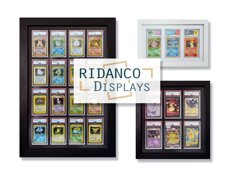 16 Card PSA Frames, Premium Base Set Graded Slab Frame CGC MCG Pokemon ...