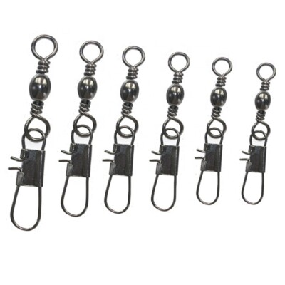Rolling Barrel Fishing Swivel Interlock Snap Connector Tackle 2 - 12 ...