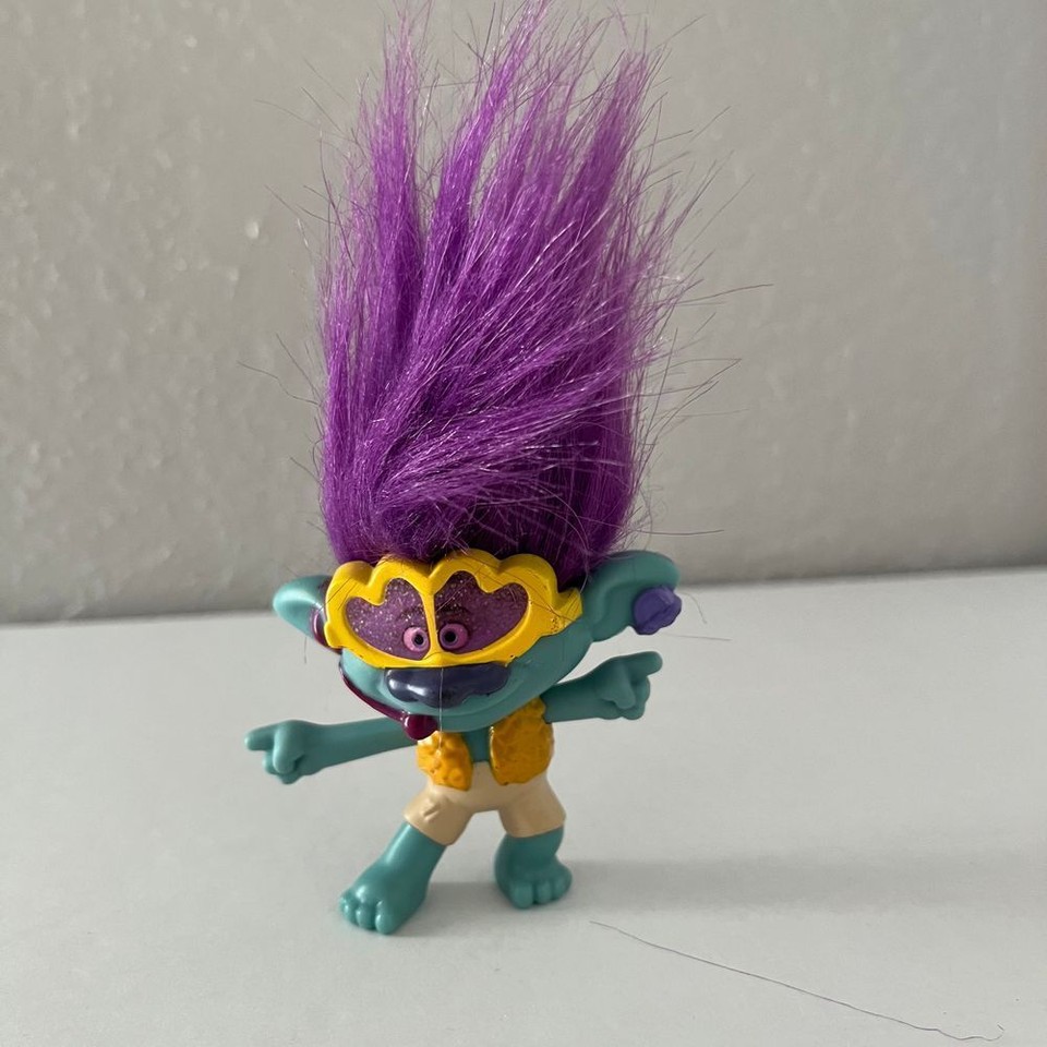 Trolls Movie Branch Action Figure Purple Hair Teal Character Toy ...