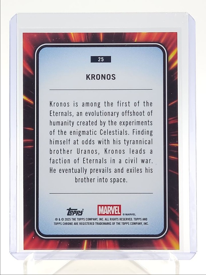 KRONOS 2025 TOPPS CHROME MARVEL SAPPHIRE GOLD REFRACTOR /50 Q5303 | eBay