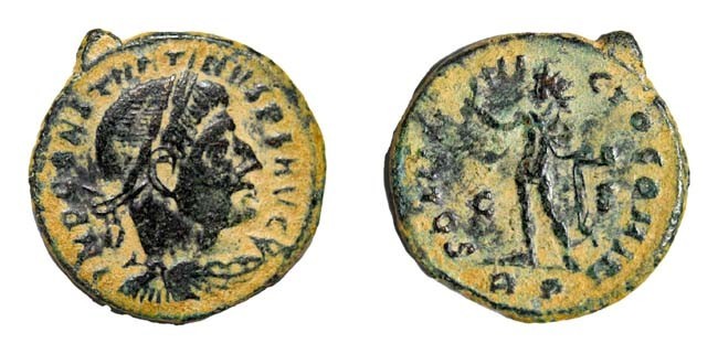 Sol God Sun Constantine I Ancient Roman Follis, Rome RP. Genuine Coin ...