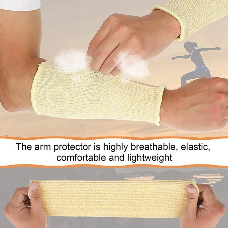 4 Pair Cut and Burn Resistant Sleeves Arm Sleeves Forearm Protectors ...
