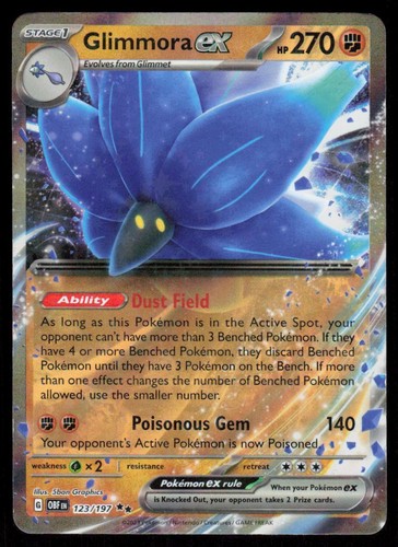 Glimmora ex 123/197 Ultra Rare Pokemon Obsidian Flames NM | eBay