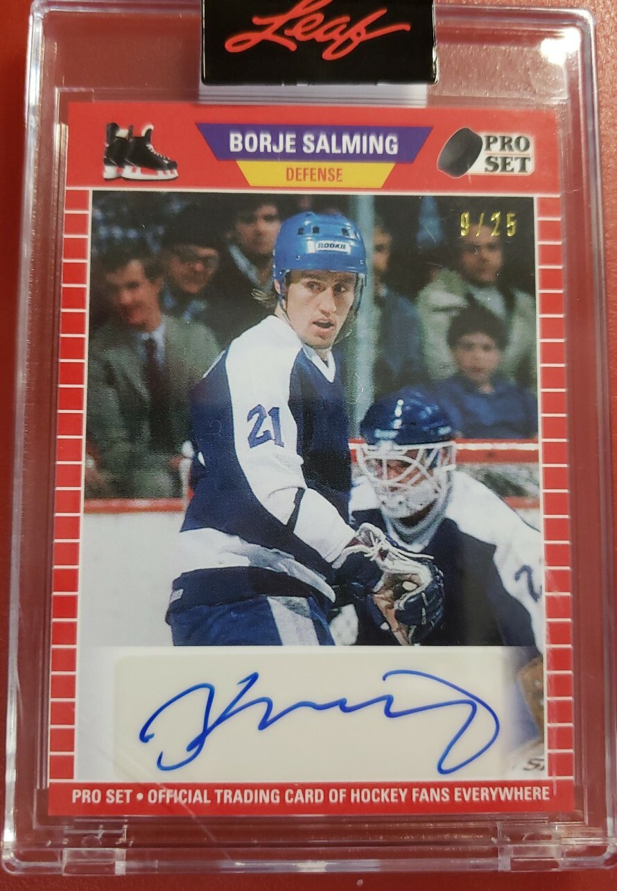 2020-21 Leaf Pro Set Memories BORJE SALMING Auto Autograph #'d 9/25 | eBay