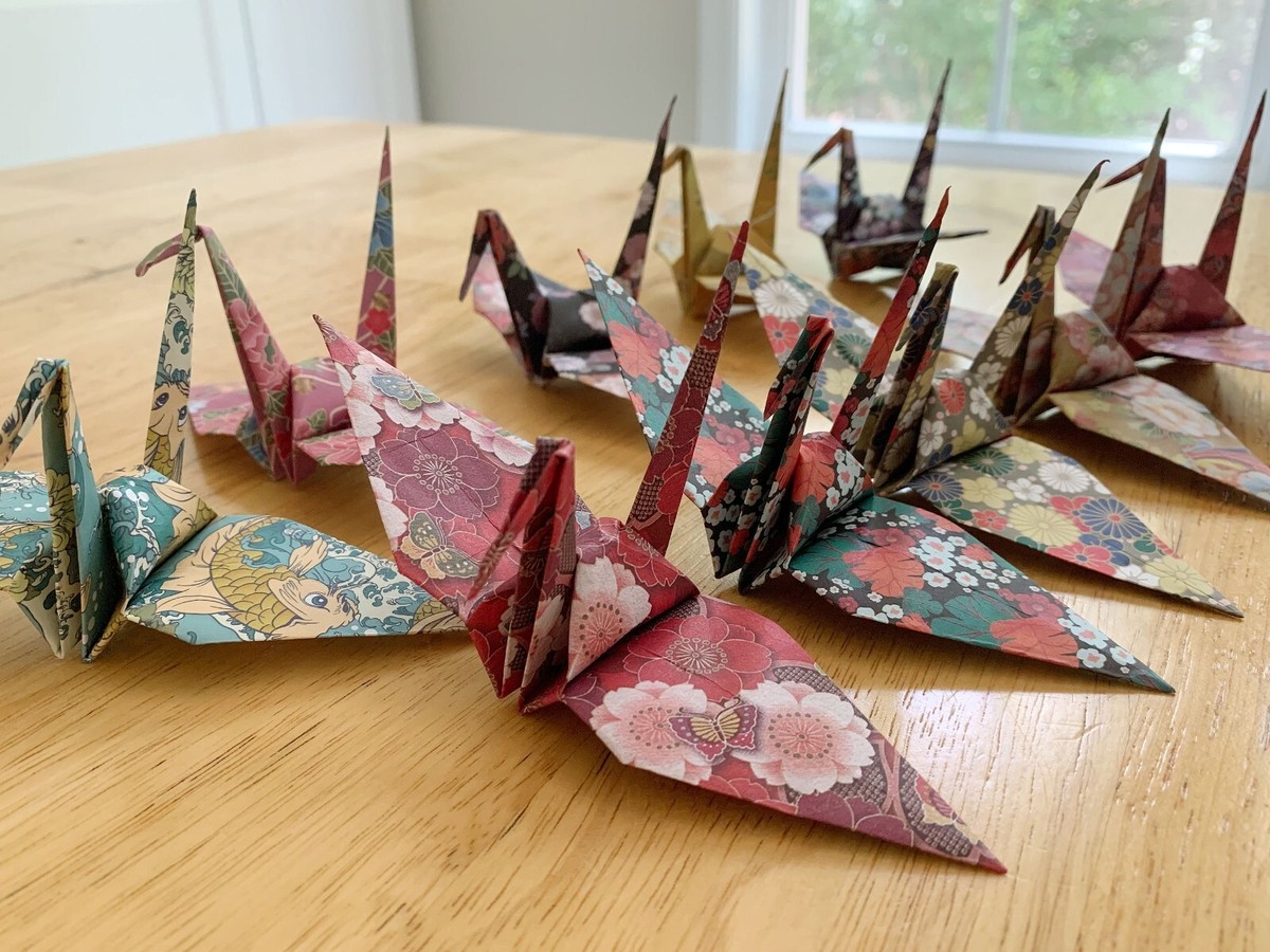 Origami Paper Crane Drawing