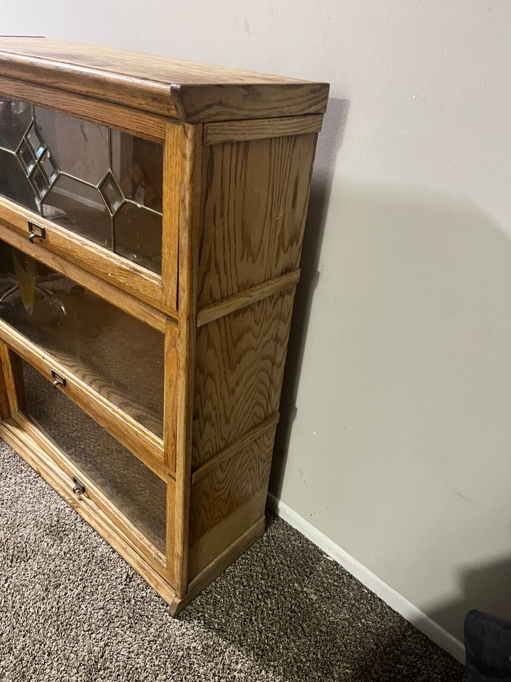 Early 1900's 3 Stack Oak Lundstrom Barrister Bookcase | eBay