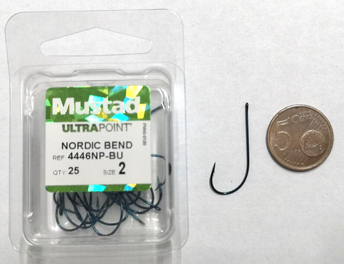 Hooks with eye MUSTAD Nordic Bend Ref. 4446NP-BU Size 2 Pieces 25 FA251 | eBay