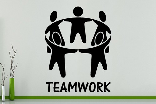 Teamwork Motivation Business Work Wall Art Decal Sticker Picture Poster ...