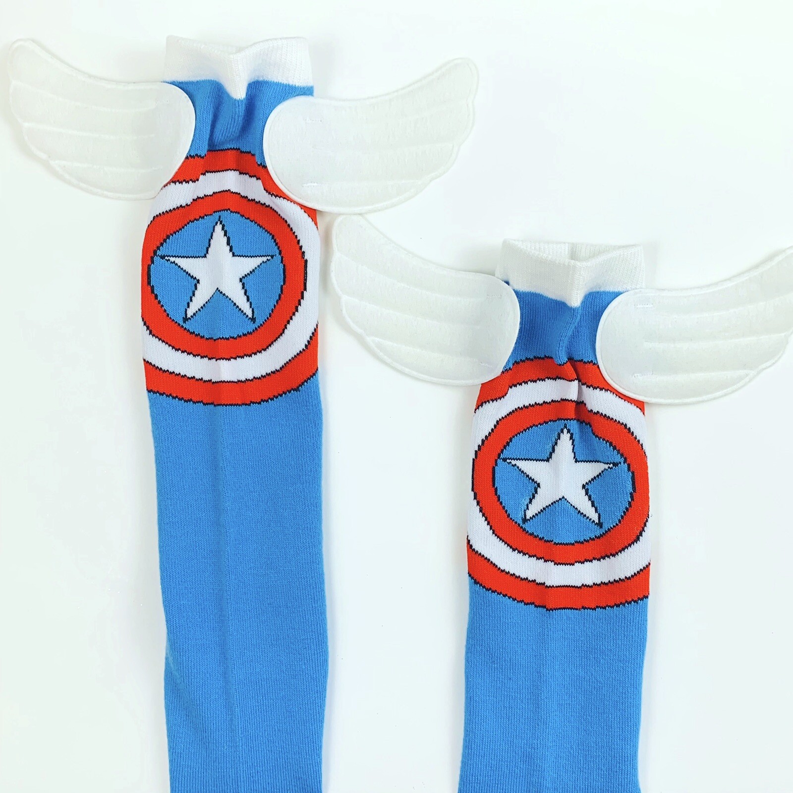 Captain America Marvel Comics Licensed Crew Socks, 1 Pair Shield Symbol ...