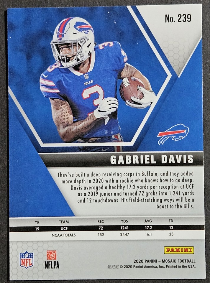 2020 Panini Mosaic #239 Gabriel Davis Rookie RC Buffalo Bills | eBay