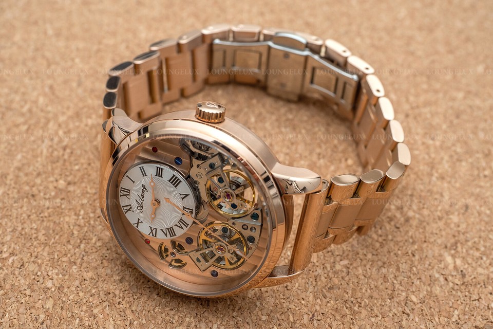 Mens Luxury Double Flywheel Skeleton Automatic Mechanical Watch ...